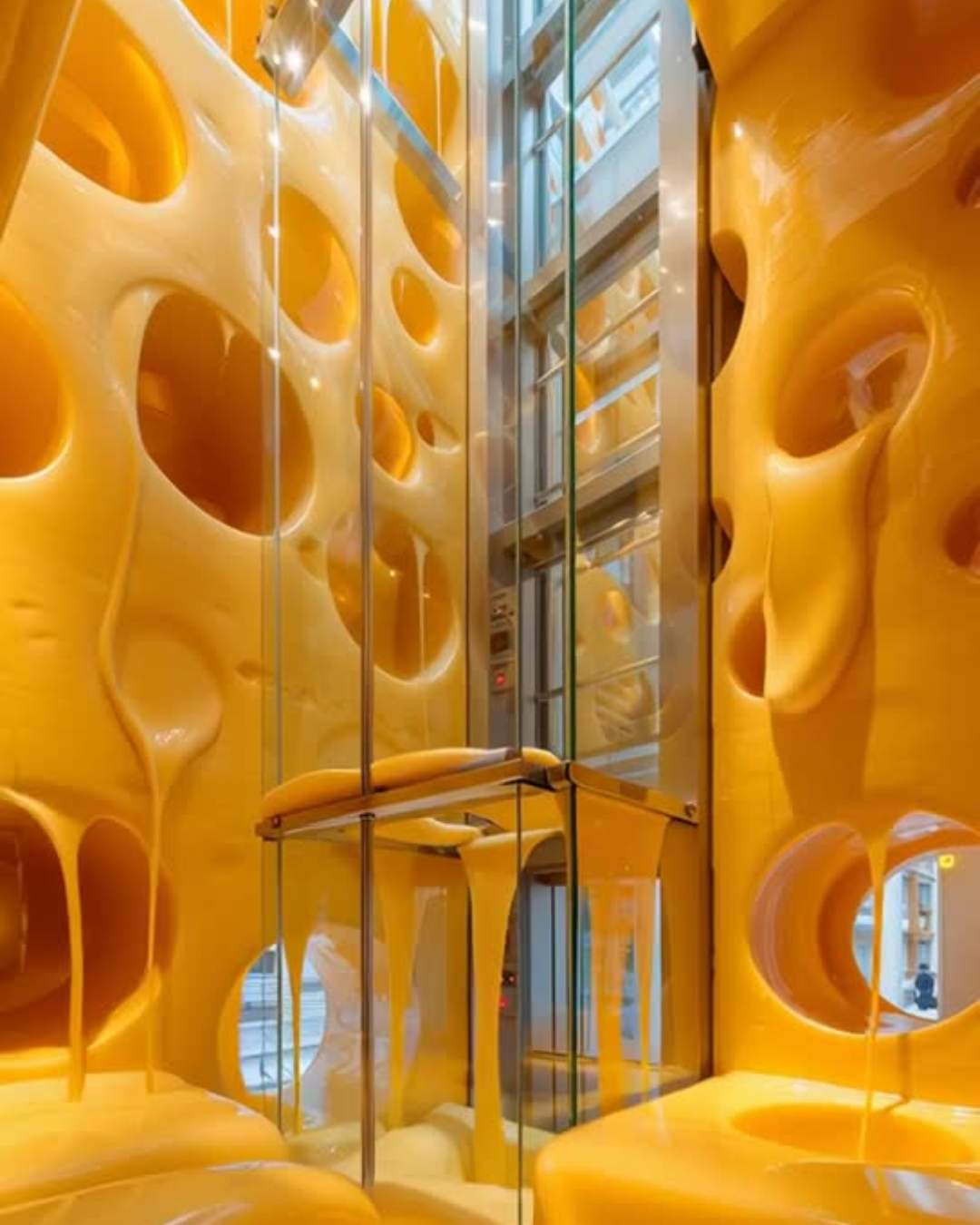 Ride the unreal Fondue Cheese Elevator • AI LIFTS